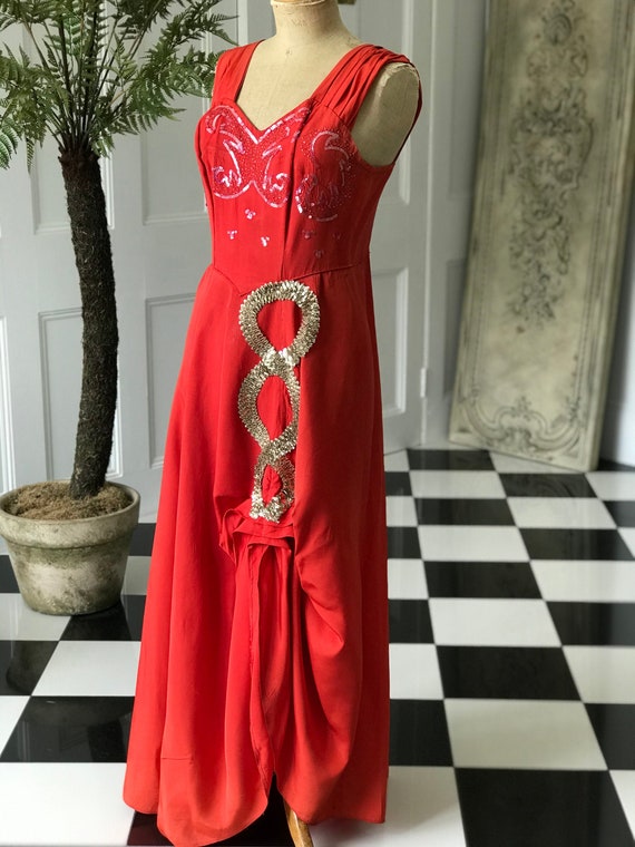 1940s Red Evening Dresses