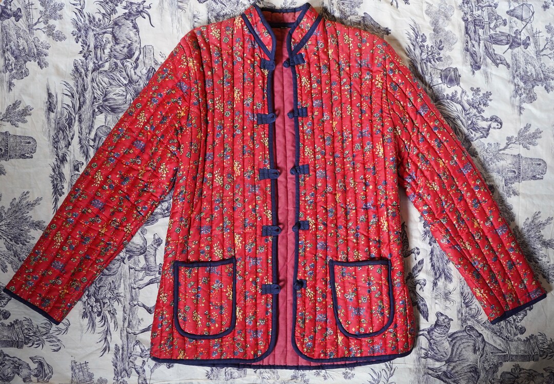 1960s 1970s Vintage Floral Print Quilted/padded Cotton Jacket, Boho ...
