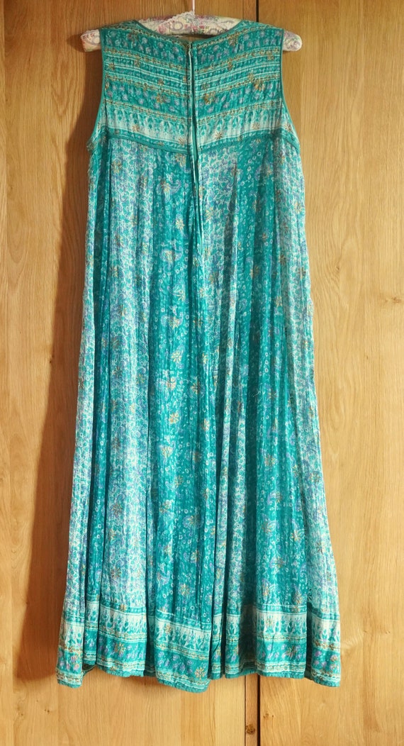 Green Dreamer-Rare 1970s Ultra Soft Block Print Patch… - Gem