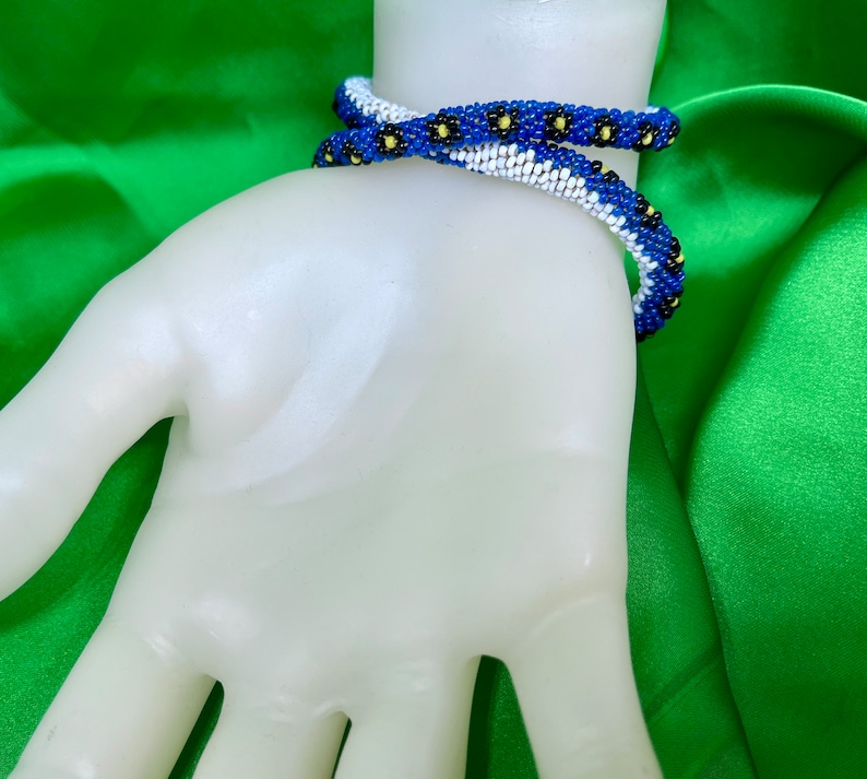 Antique Beaded Crochet Snake Choker: 1910s Flapper Necklace Bracelet - Etsy