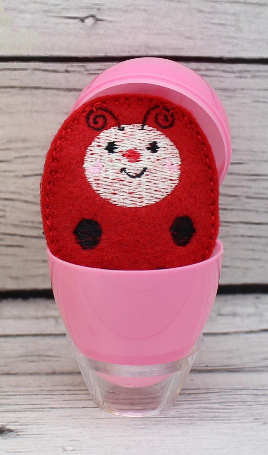 Tiny Stuffed Ladybug Egg Buddy, Embroidered, Party Favor, Stuffed ...