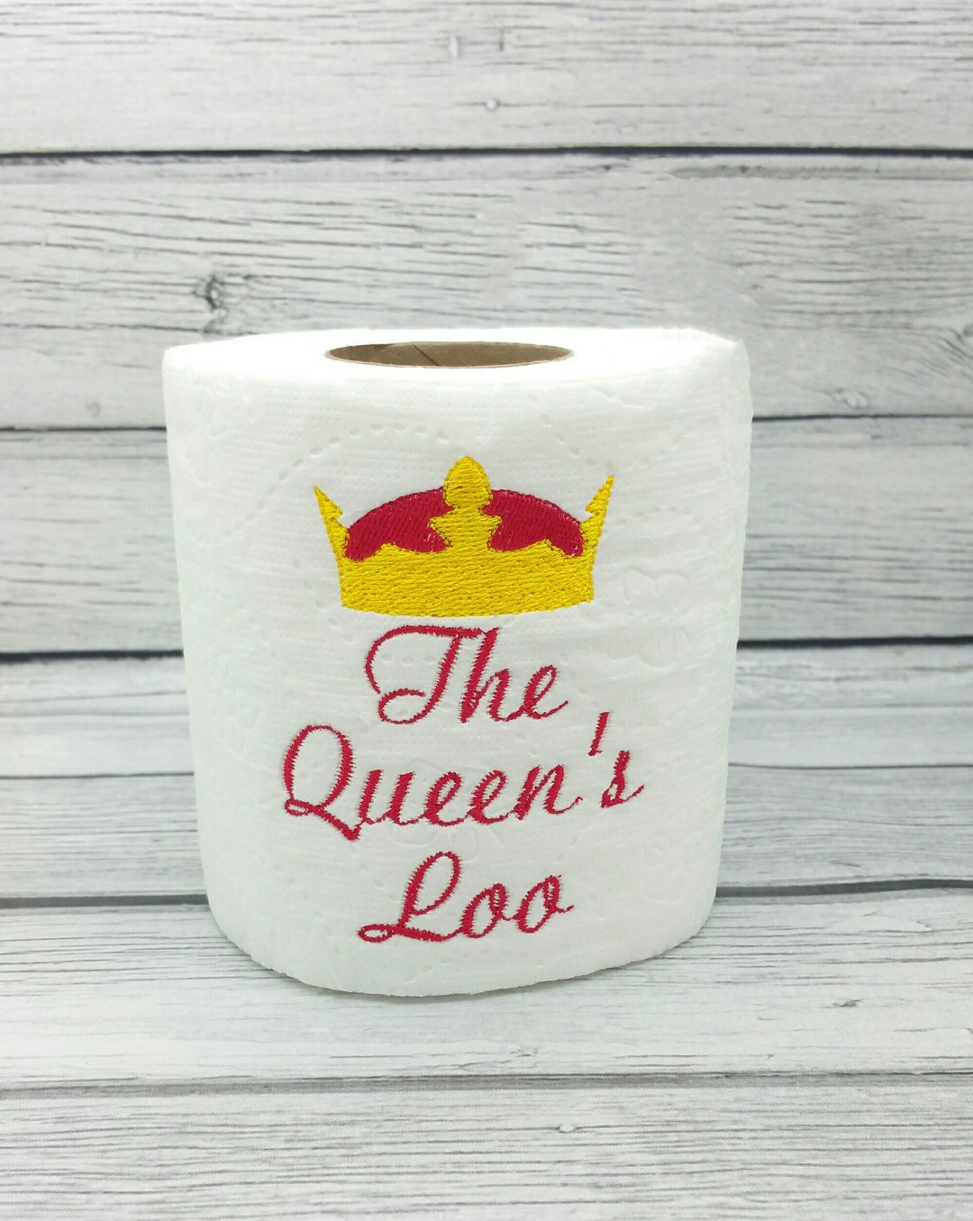 The Queens Loo Embroidered Toilet Paper - Etsy