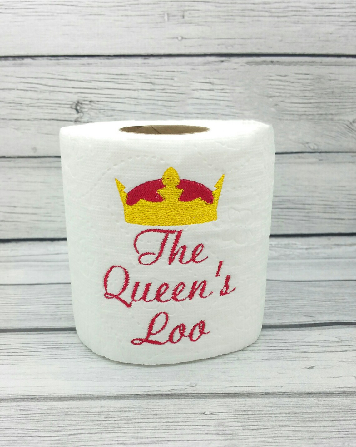 The Queens Loo Embroidered Toilet Paper | Etsy
