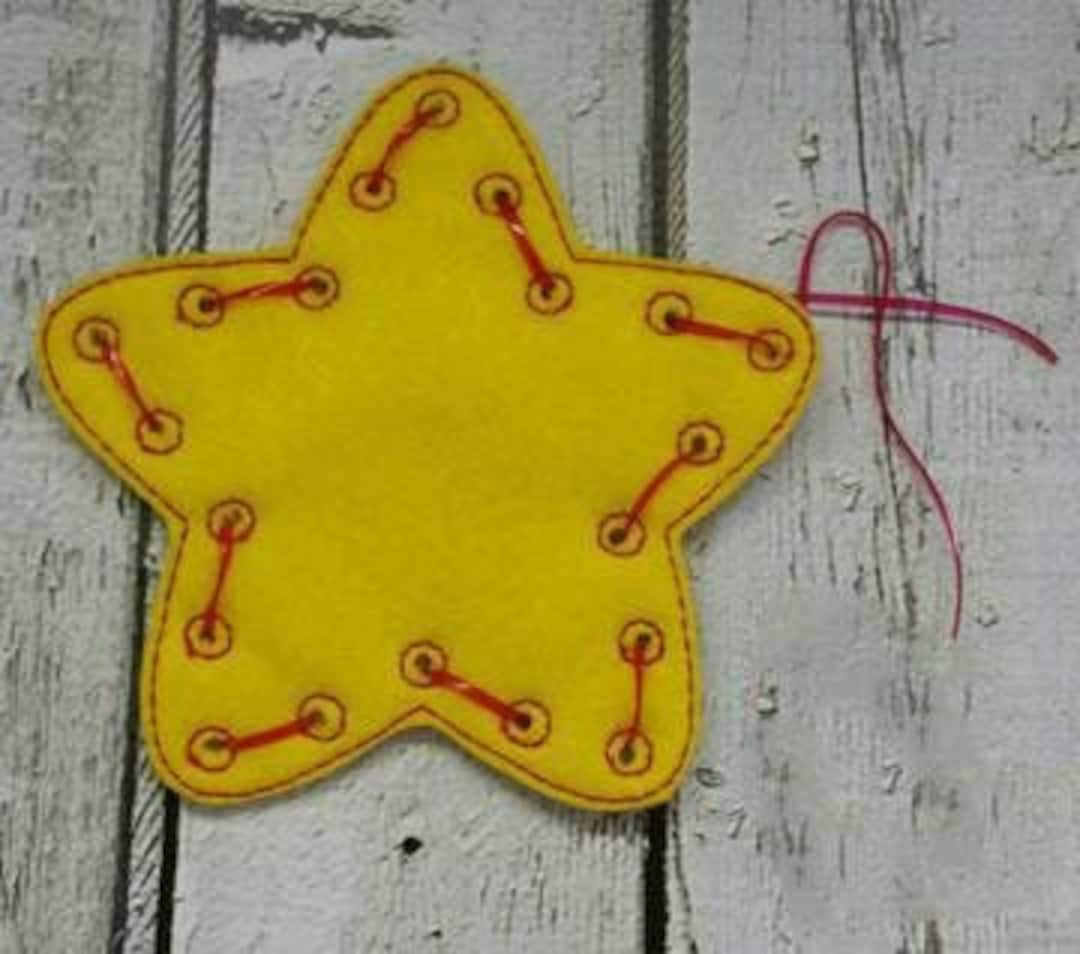 Star Lacing Card Toy, Party Favors, Preschool Learning, Educational ...