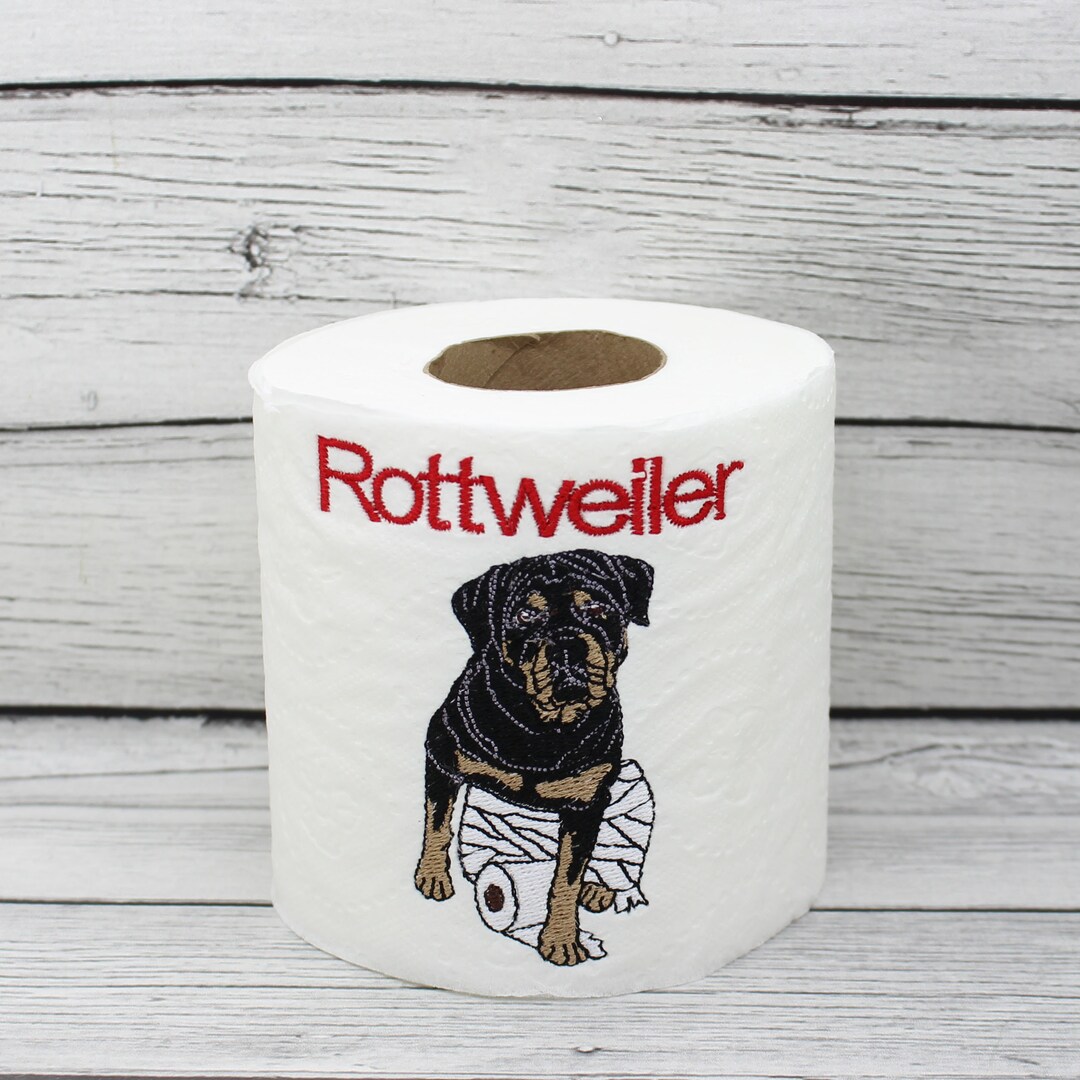 Rottweiler Dog Embroidered Toilet Paper - Etsy