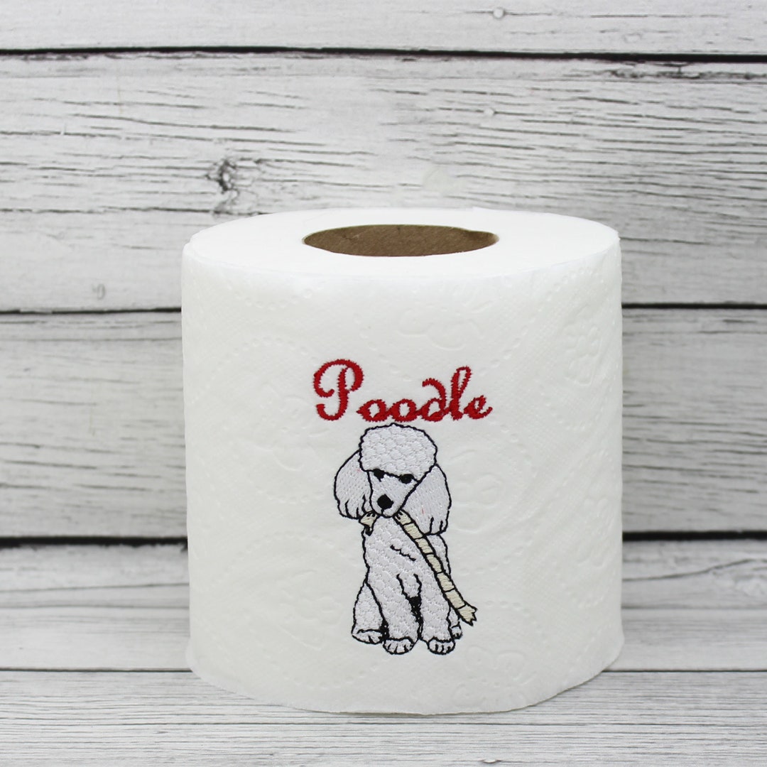Poodle Dog Embroidered Toilet Paper - Etsy