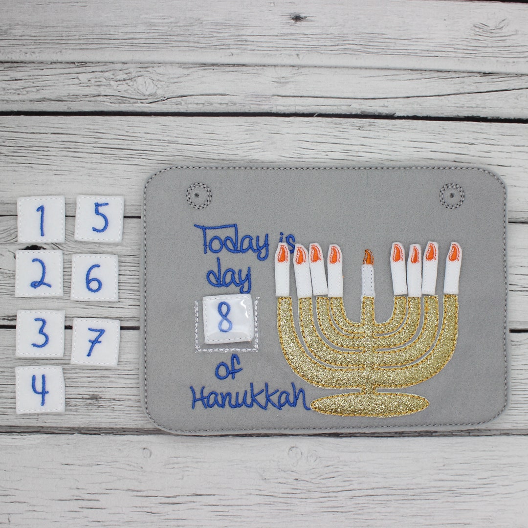 Hanukkah Countdown Quiet Busy Book Page, Educational Toys, Felt ...