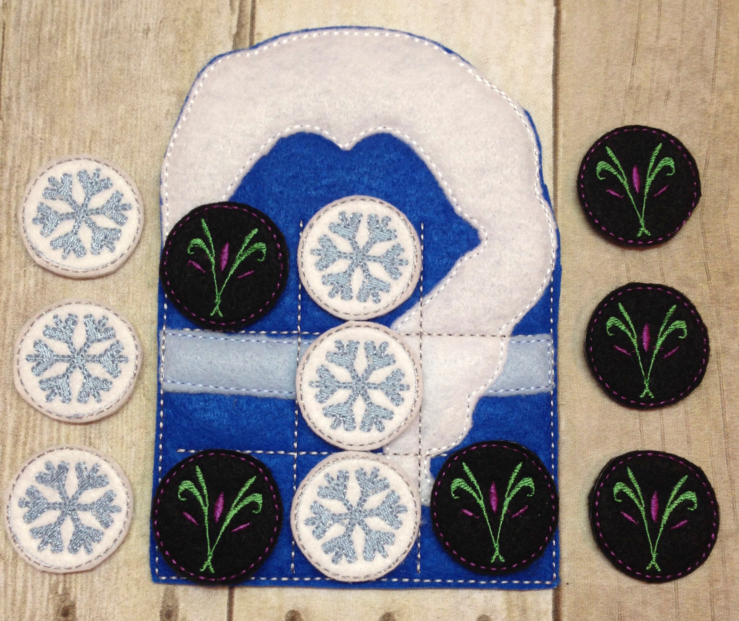 Cold Queen Tic Tac Toe Felt Game, Educational Travel Toys, Activity ...