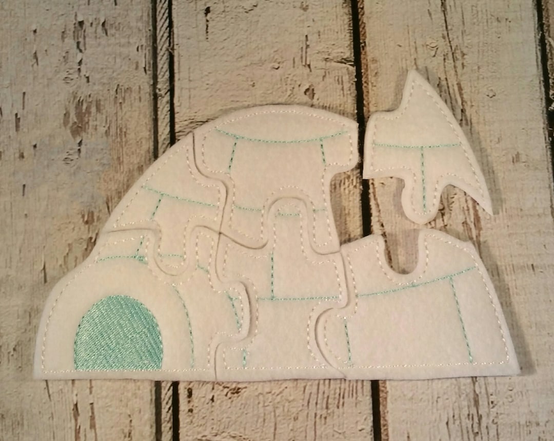 Igloo Felt Puzzle, Busy Bag Games, Fine Motor Skills, Educational ...