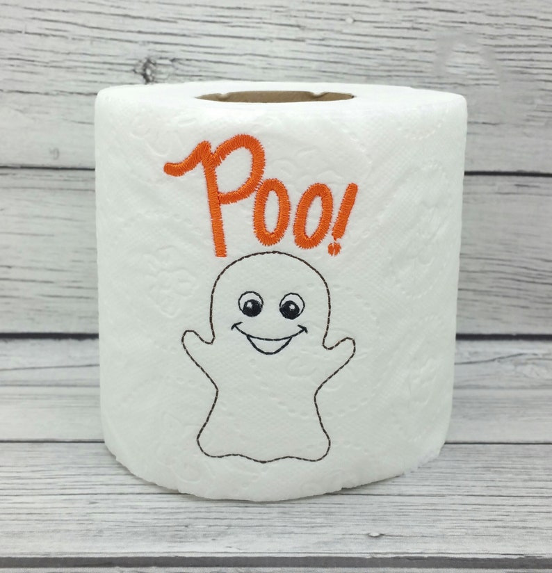 Poo! Ghost Halloween Embroidered Toilet Paper - Etsy