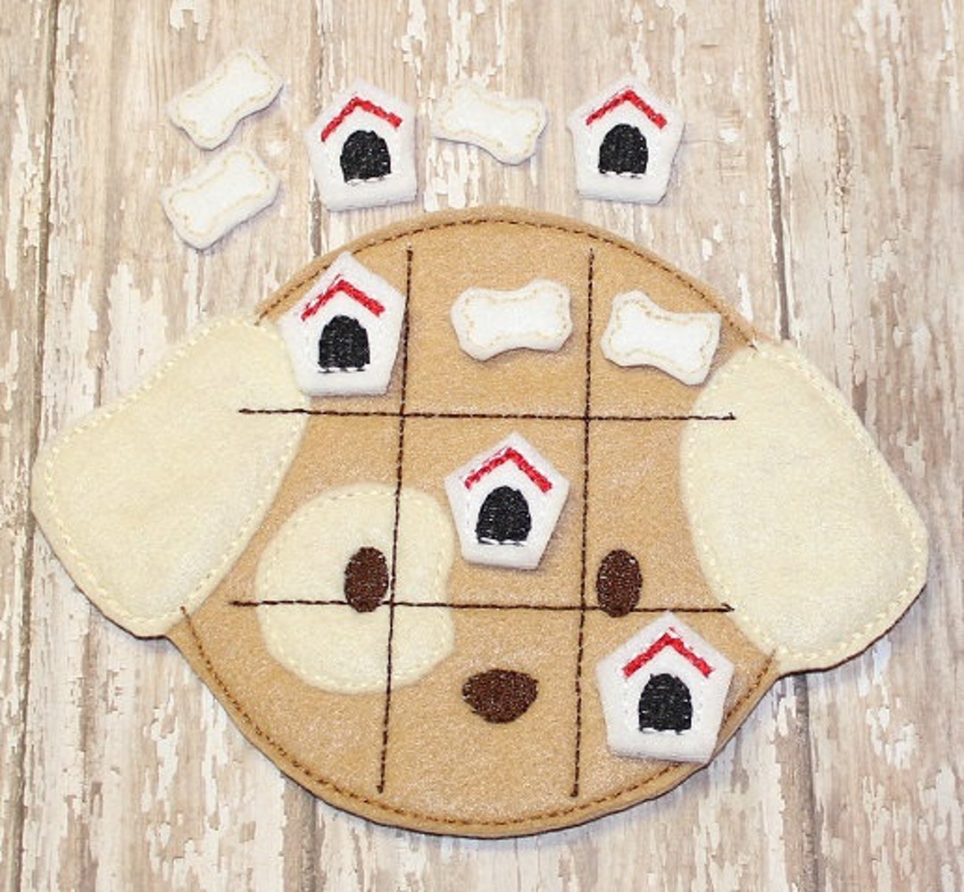 Puppy Dog Tic Tac Toe Felt Game, Educational Travel Toys, Activity Book ...