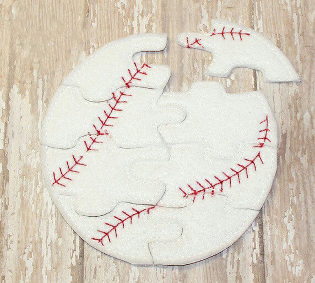 Baseball or Softball Felt Puzzle, Busy Bag Games, Fine Motor Skills ...