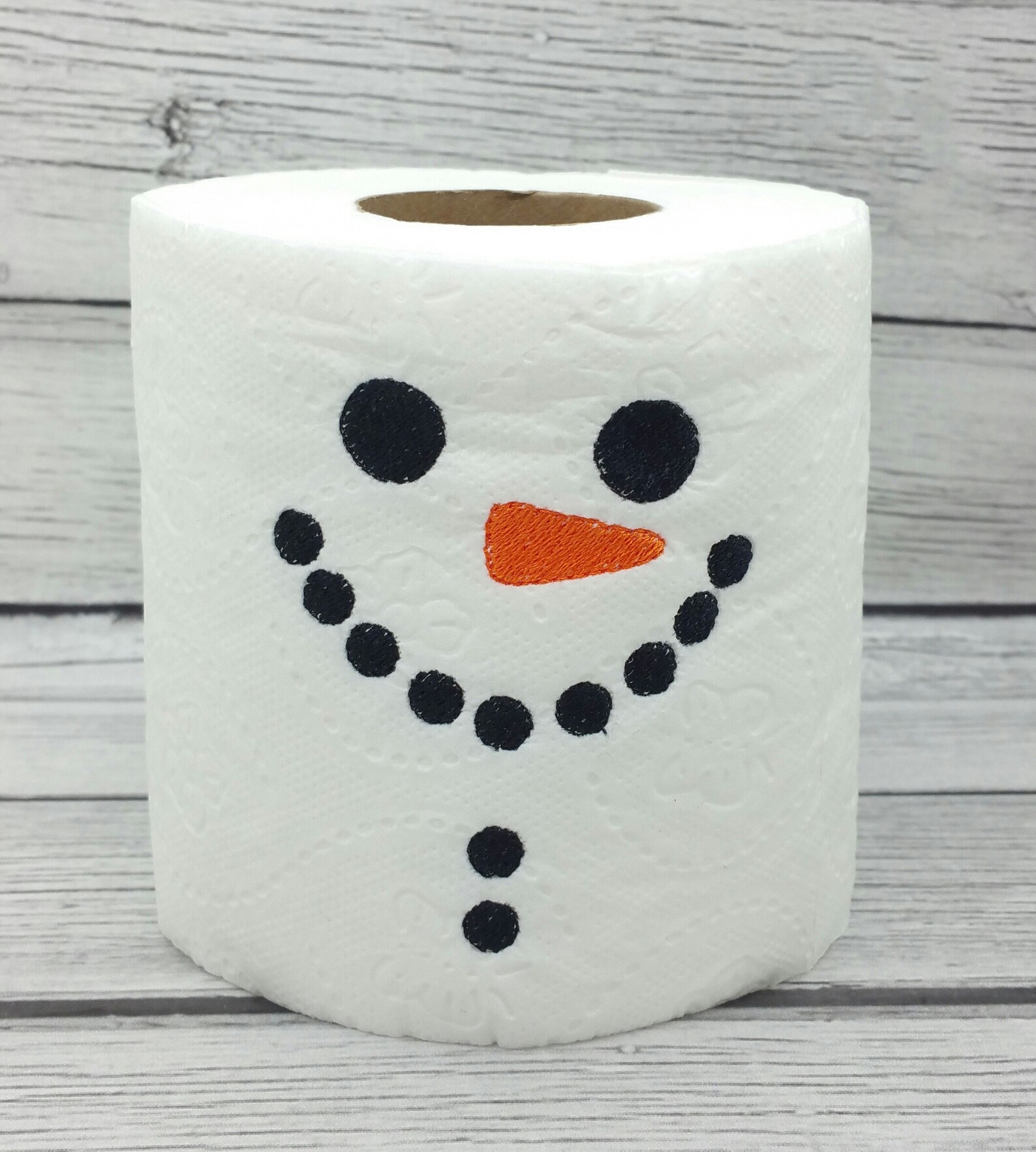 Snowman Face Embroidered Toilet Paper - Etsy