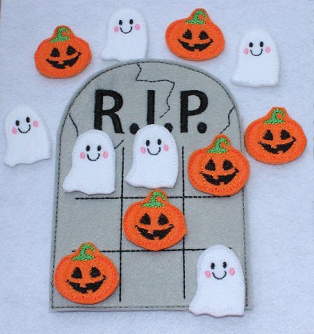 RIP Gravestone Tic Tac Toe Felt Game, Educational Travel Toy, Activity ...