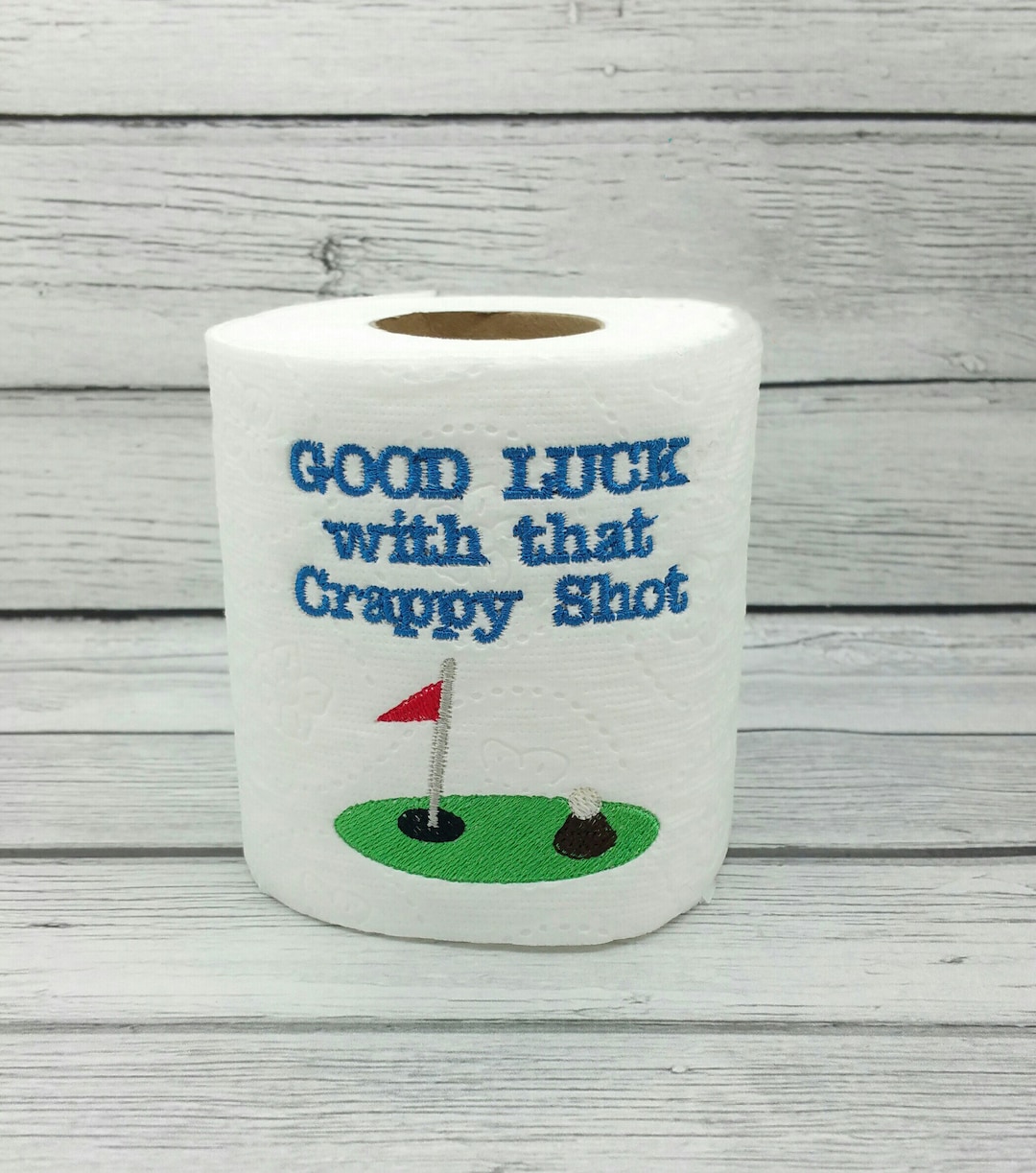 Good Luck With That Crappy Shot Golf Embroidered Toilet Paper - Etsy