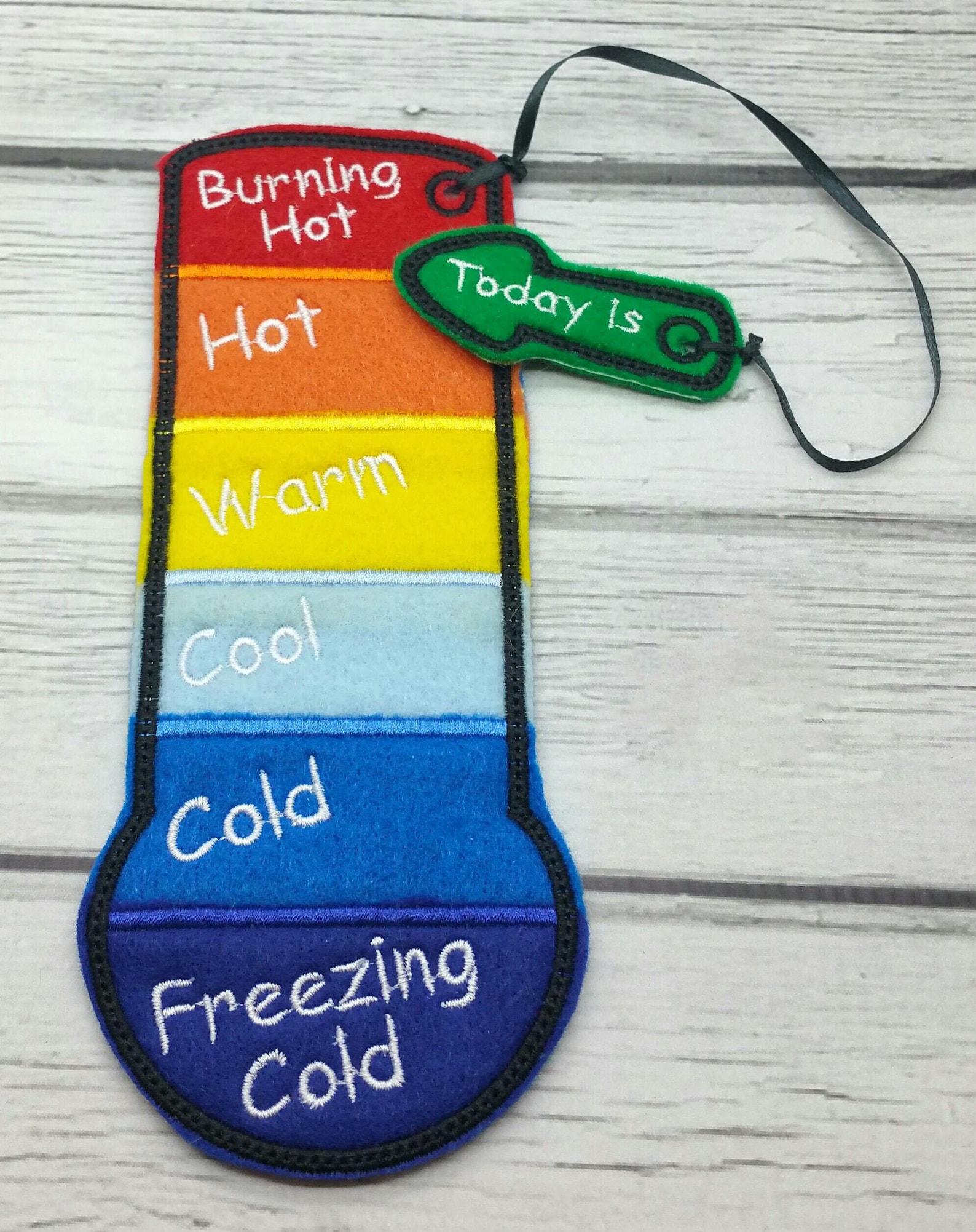 Temperature Thermometer Chart, Felt Busy Bag Activity, Educational Toy ...