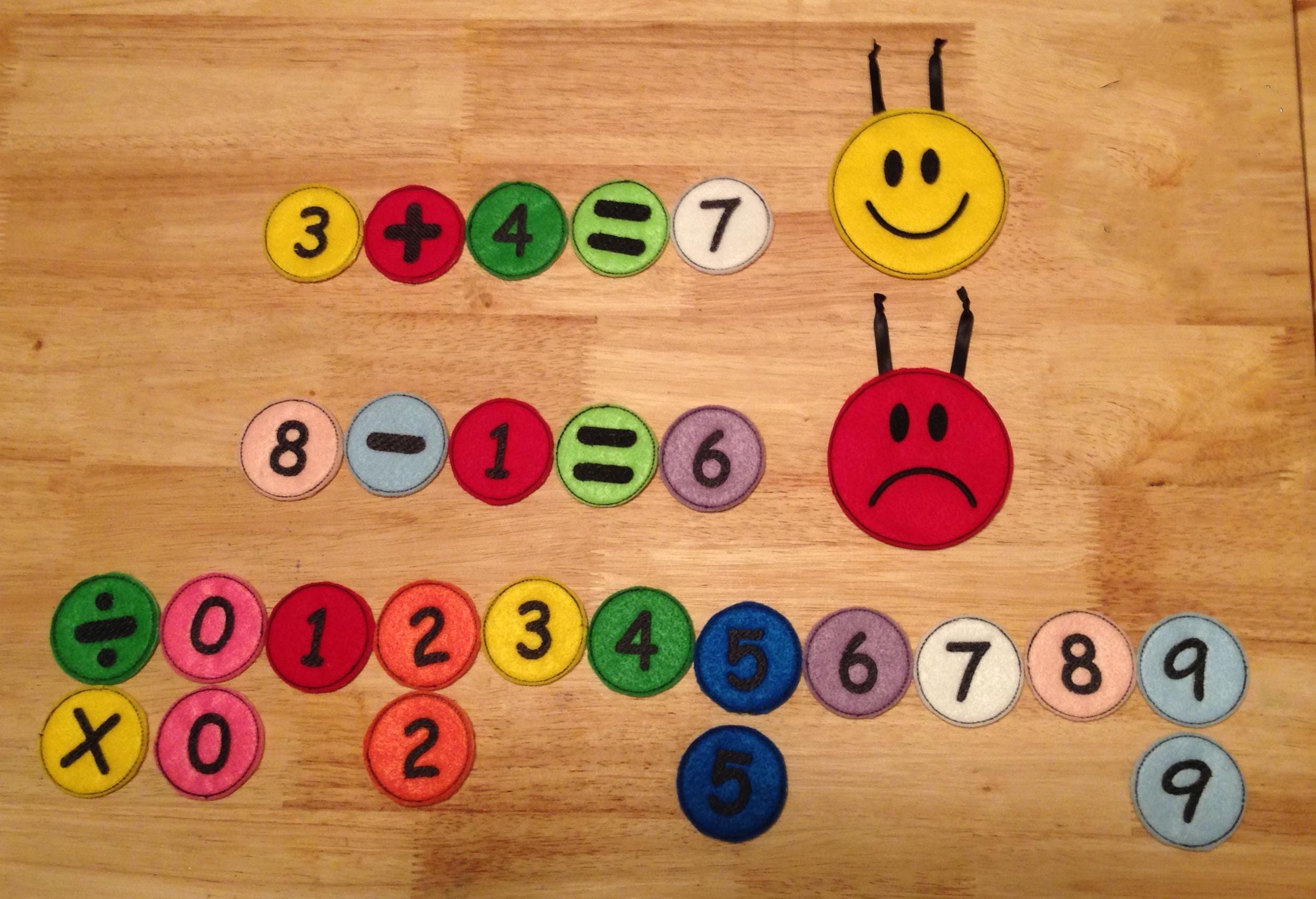 Counting Caterpillar Math Set, Add Subtract, Educational Toys, Felt ...