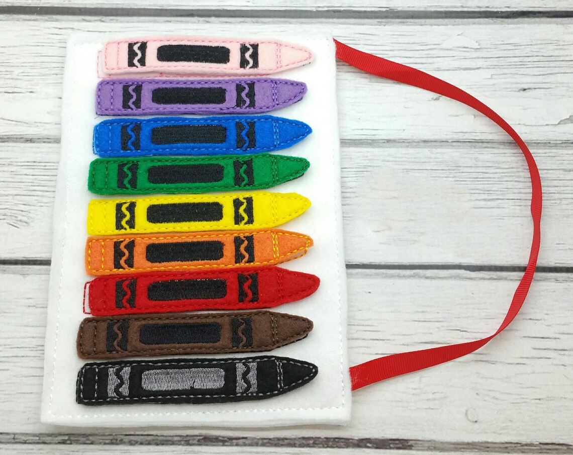 Crayon Color Matching Game, Kids Busy Bag, Educational Toys, Toddler ...