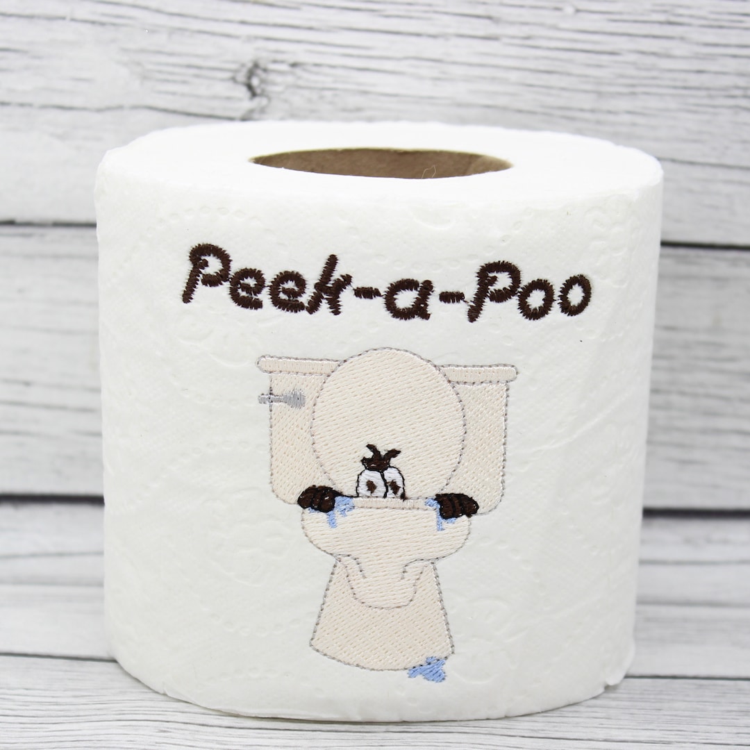 Peek-a-poo Embroidered Toilet Paper - Etsy