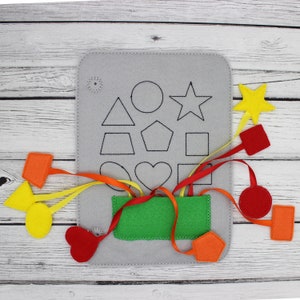 Shape Color Matching Quiet Busy Book Page, Educational Toys, Hands on ...