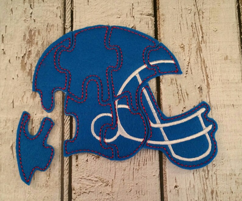 Football Helmet Felt Puzzle, Busy Bag Game, Fine Motor Skill ...