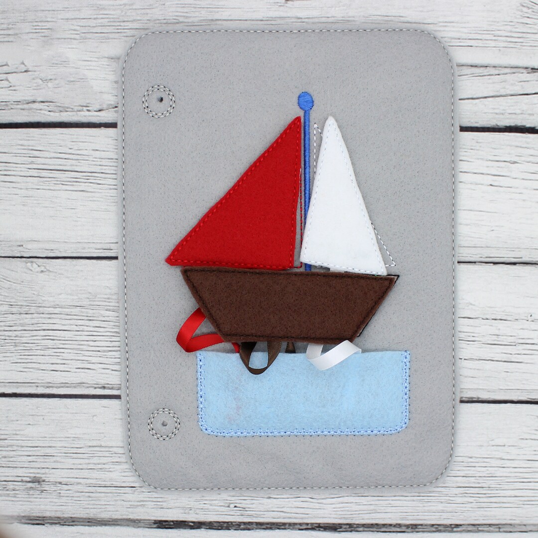 Sailboat Shape Color Matching Quiet Busy Book Page, Educational Toys ...