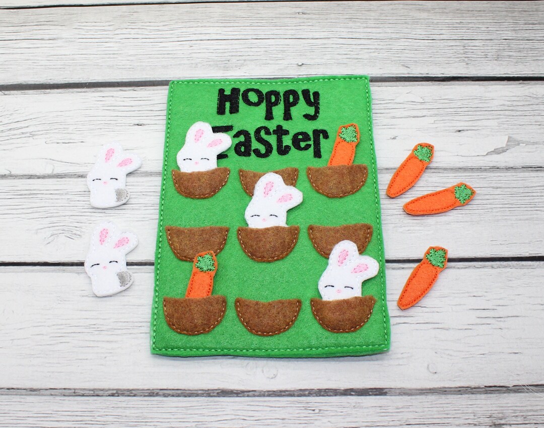 Hoppy Easter Tic Tac Toe Felt Game, Educational Travel Toys, Activity ...