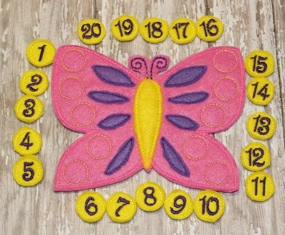 Butterfly Counting Game, Kids Games, Busy Bags, Educational Toys ...