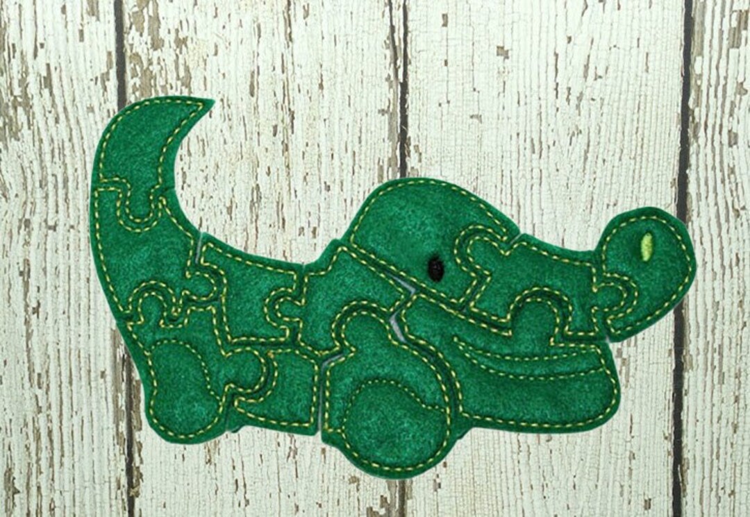 Alligator Felt Puzzle, Busy Bag Games, Fine Motor Skills, Educational ...