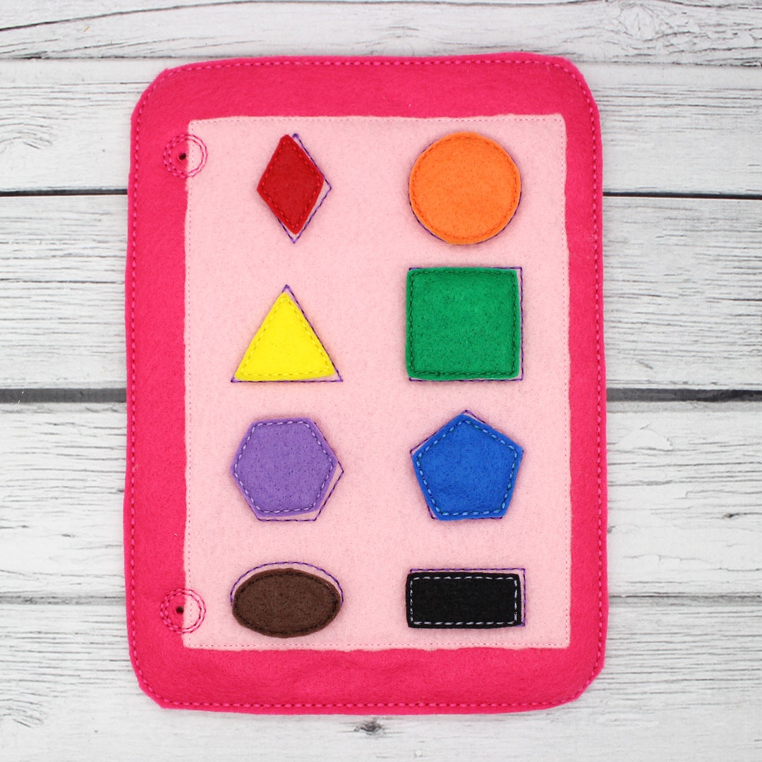 Shape Matching Quiet Busy Book Page, Educational Toys, Felt Activity ...