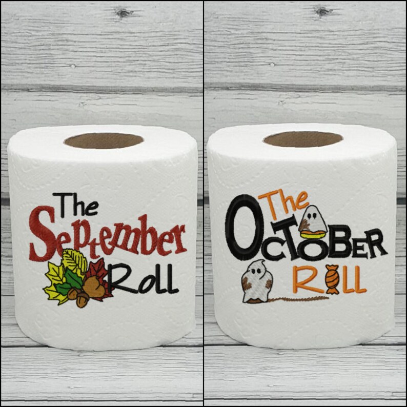 TP Roll of the Month Embroidered Toilet Paper Perpetual - Etsy