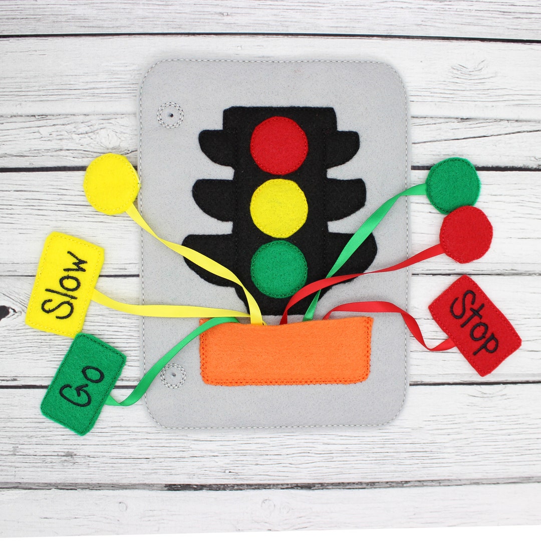 Stop Sign Shape Color Matching Quiet Busy Book Page, Educational Toys ...
