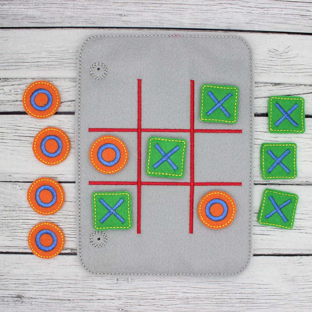 Tic Tac Toe Board Quiet Busy Book Page, Educational Toys, Felt Activity ...