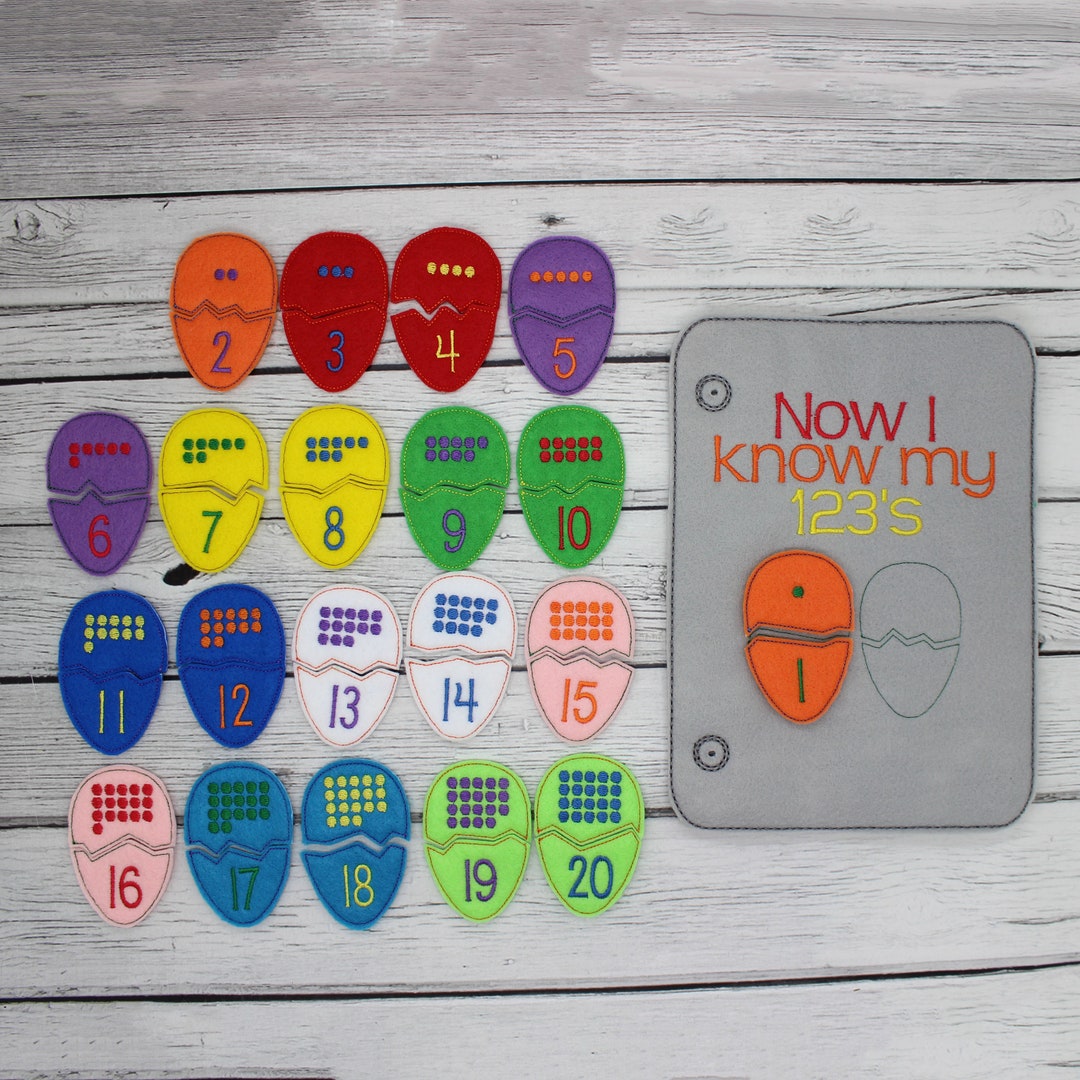 Number Egg Matching Quiet Busy Book Page, Educational Toys, Felt ...