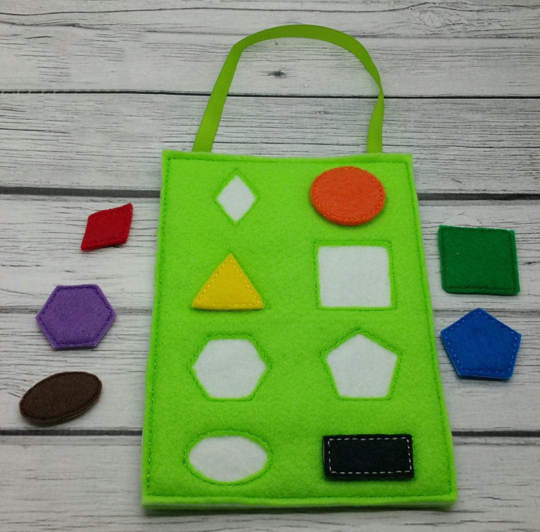 Shape Matching Game, Kids Learning Game, Busy Bag, Educational Toys ...
