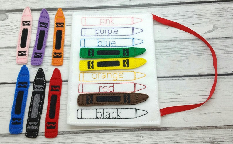 Crayon Color Matching Game, Kids Busy Bag, Educational Toys, Toddler ...