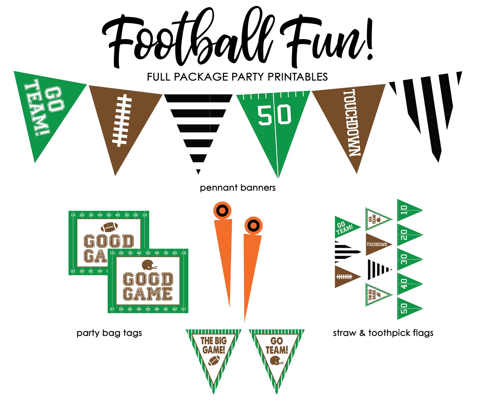 Football, Super Bowl Party Printables - Etsy