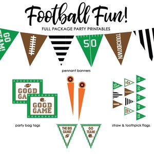 Football, Super Bowl Party Printables - Etsy
