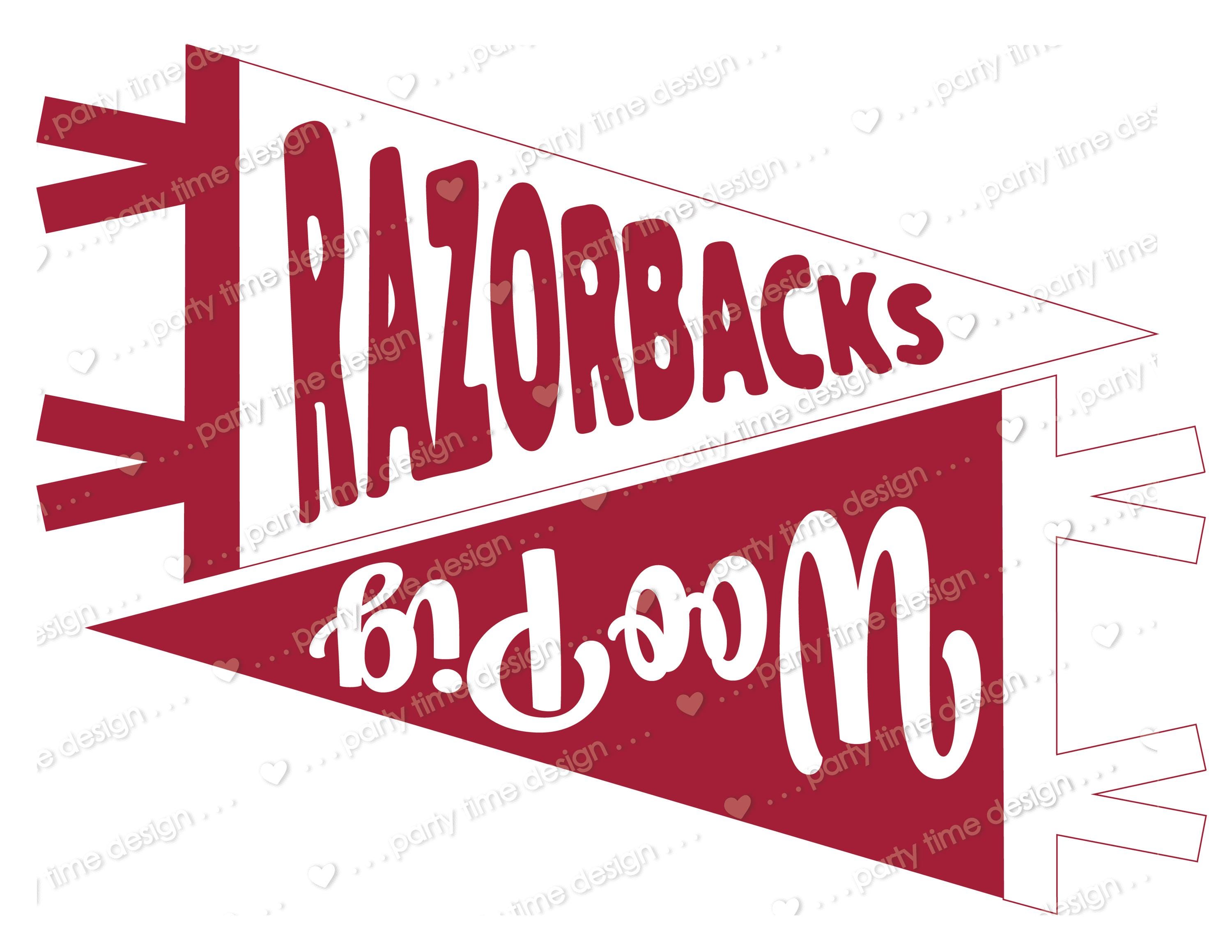 Razorback Themed Printable Pennants - Etsy