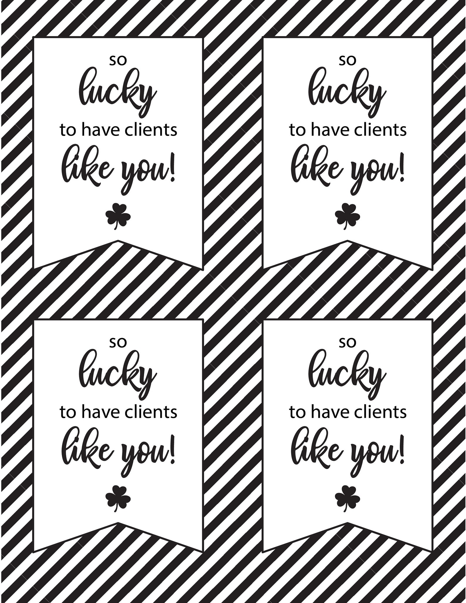 REALTOR, Lender or Just Lucky Friends Pop-bys Printable Tags-lucky St ...
