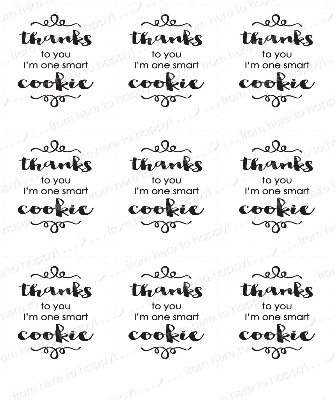 One Smart Cookie Favor Tags - Etsy