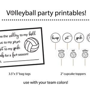 Volleyball Party Printables - Etsy