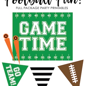 Football, Super Bowl Party Printables - Etsy