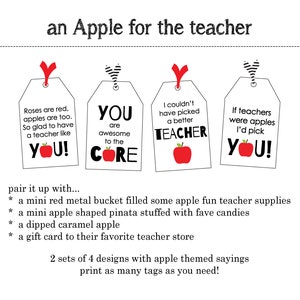 An Apple for the Teacher - First Day of School, Teacher Appreciation ...