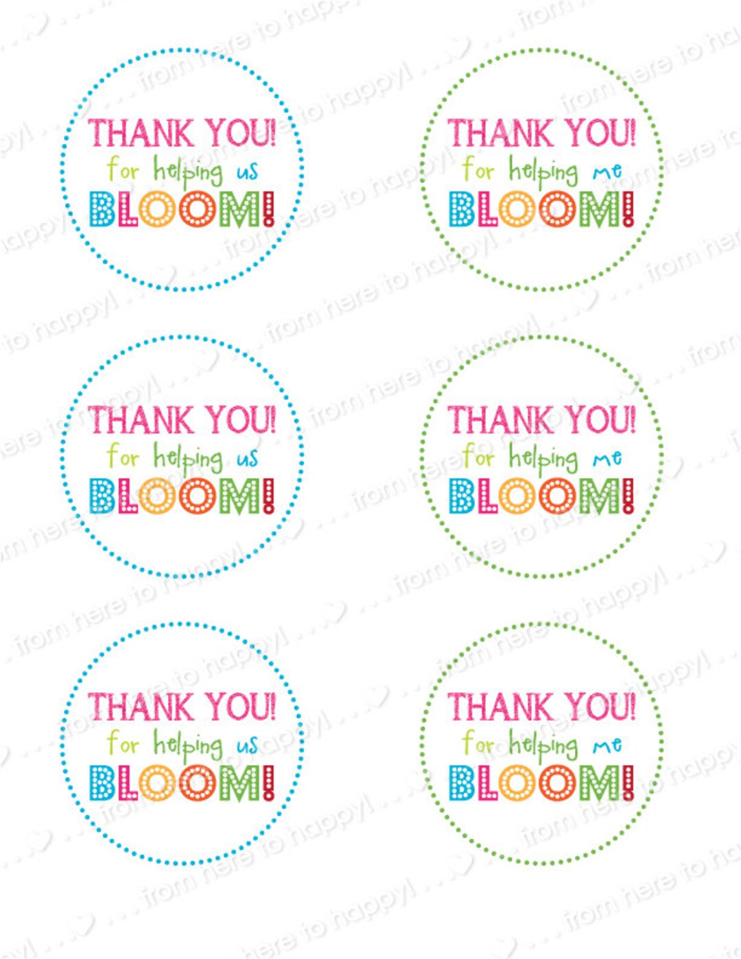 Flowers That "bloom" or "grow"-teacher Gifts, Teacher Appreciation ...