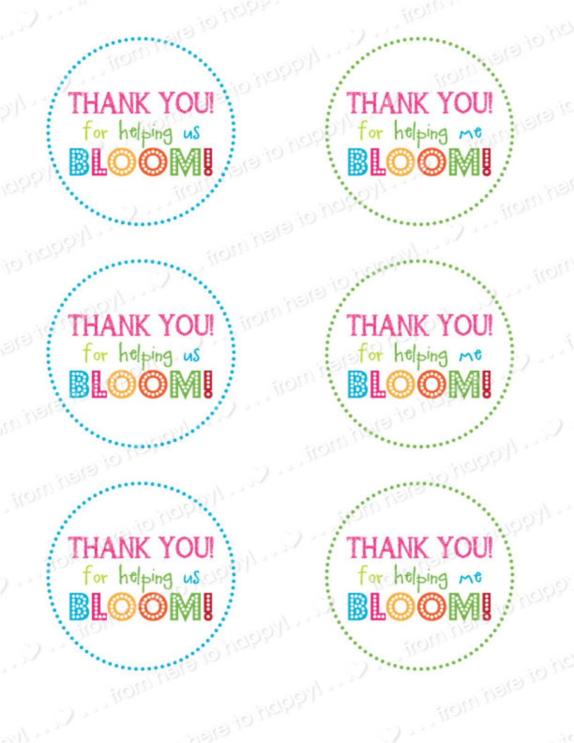 Flowers That "bloom" or "grow"-teacher Gifts, Teacher Appreciation ...