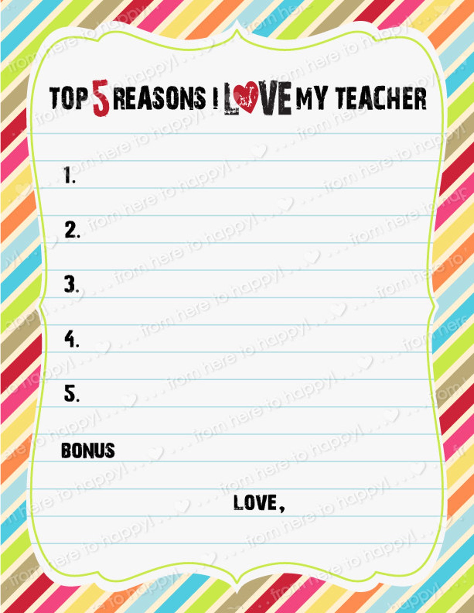 Teacher Appreciation CLASS BOOKLET, Teacher End of Year Gift ...