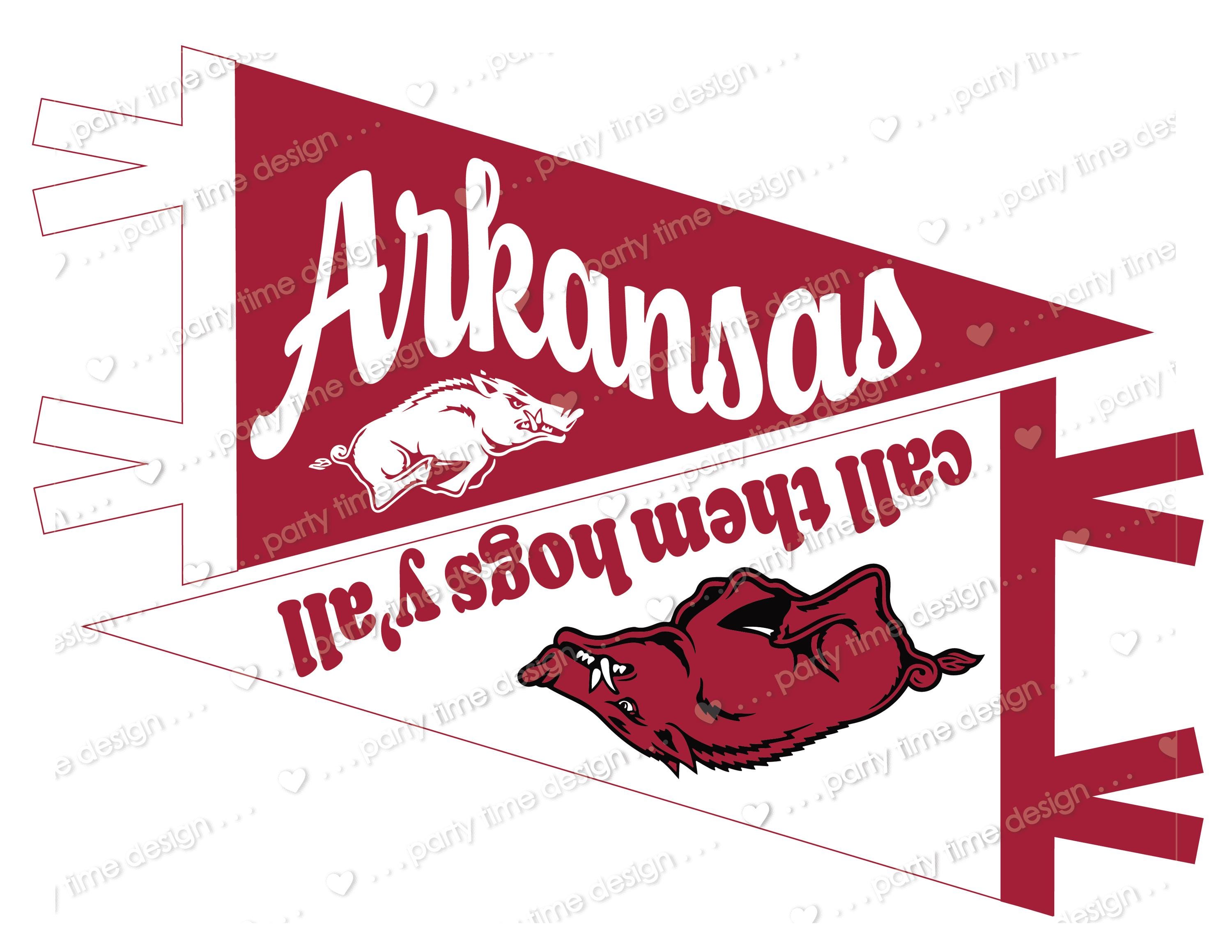 Razorback Themed Printable Pennants - Etsy