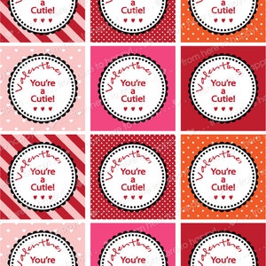 PIY (print It Yourself) Digital File-valentine "you're a Cutie" Treat ...