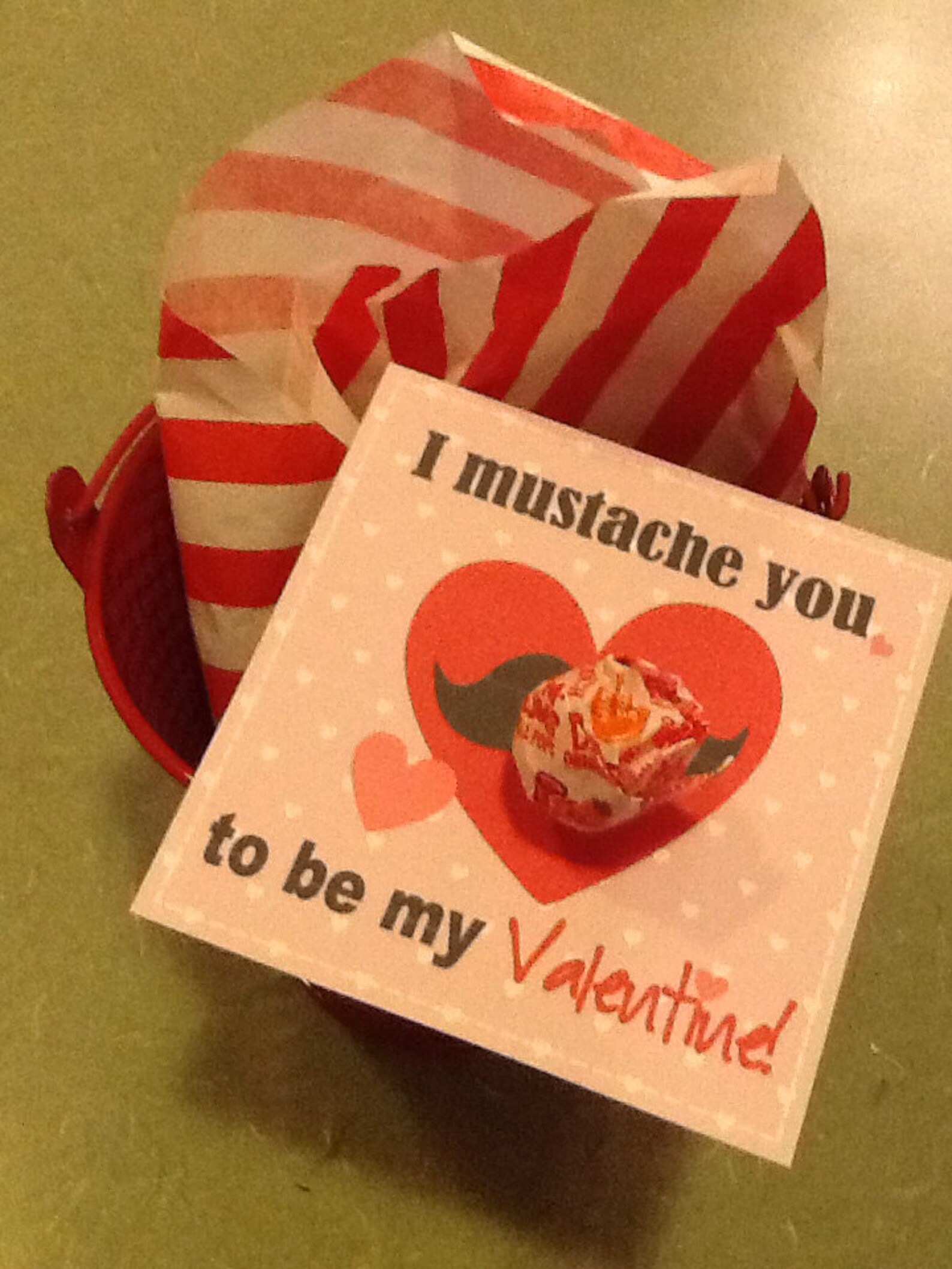 PIY (print It Yourself) Digital File-valentine "i Mustache You to Be My ...